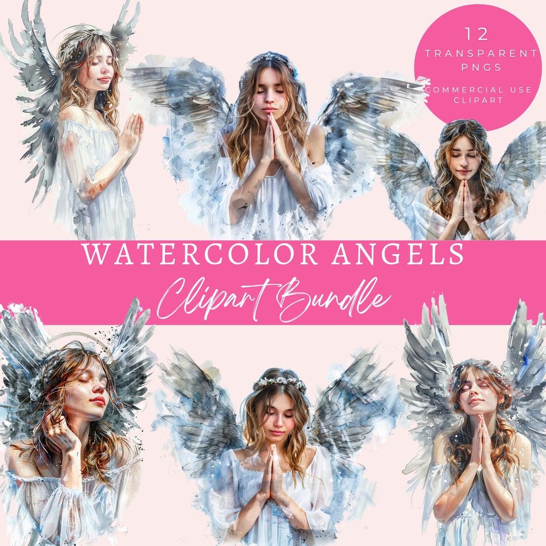 Watercolor Angel Clipart, Angel Clipart, Angels Clip Art, Religious ...