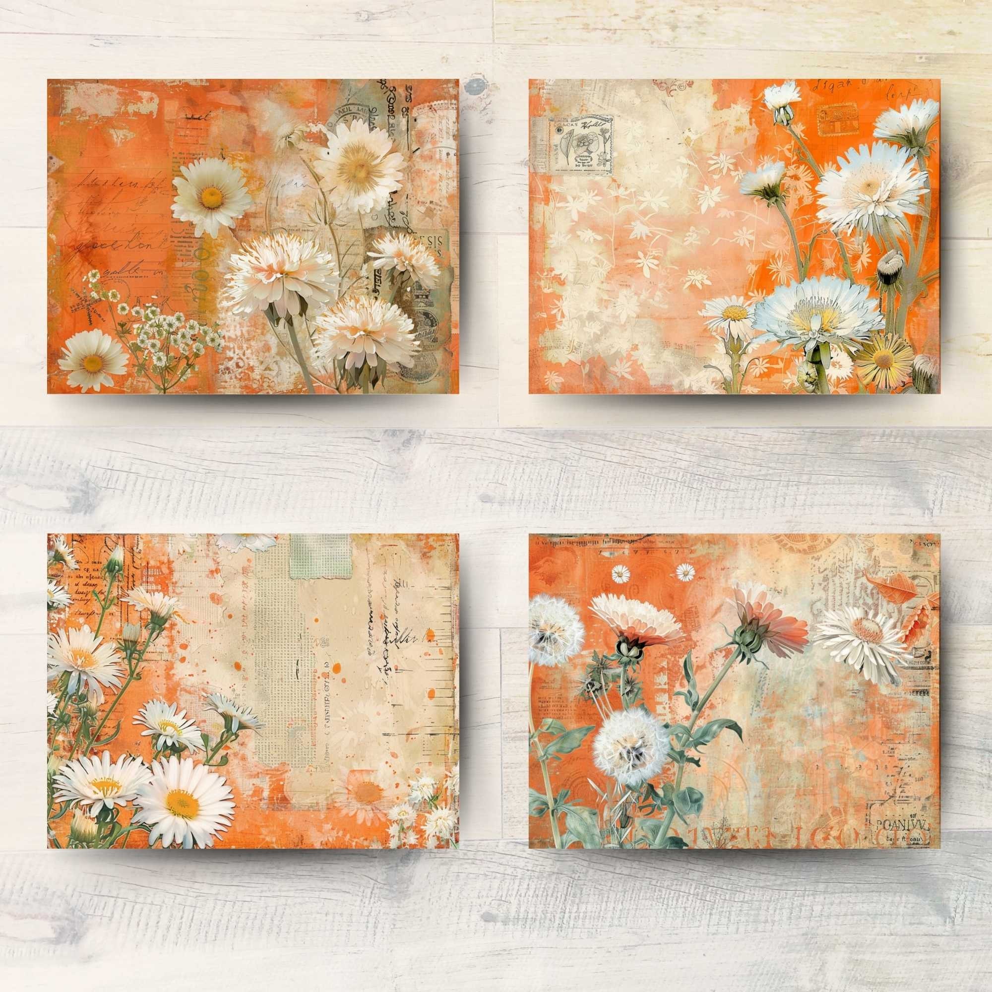 Daisies Delight Junk Journal, Daisy Paper, Daisy Pages, Daisy Ephemera ...