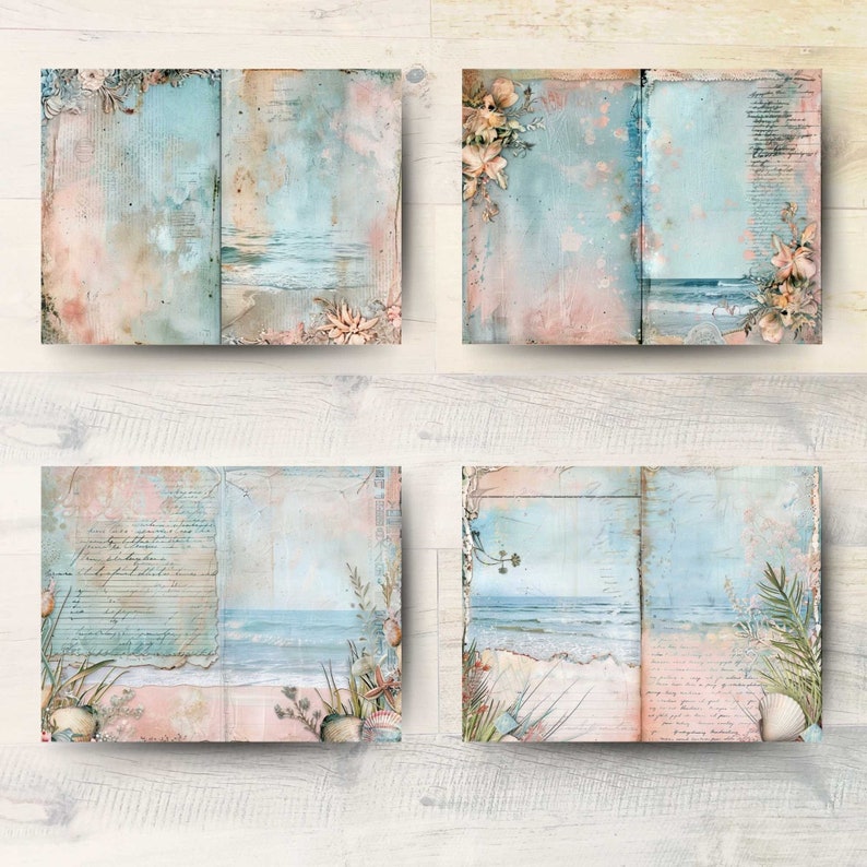Beach Notes,coastal Journal Page,coastal Paper,beach Paper,beach Pages ...