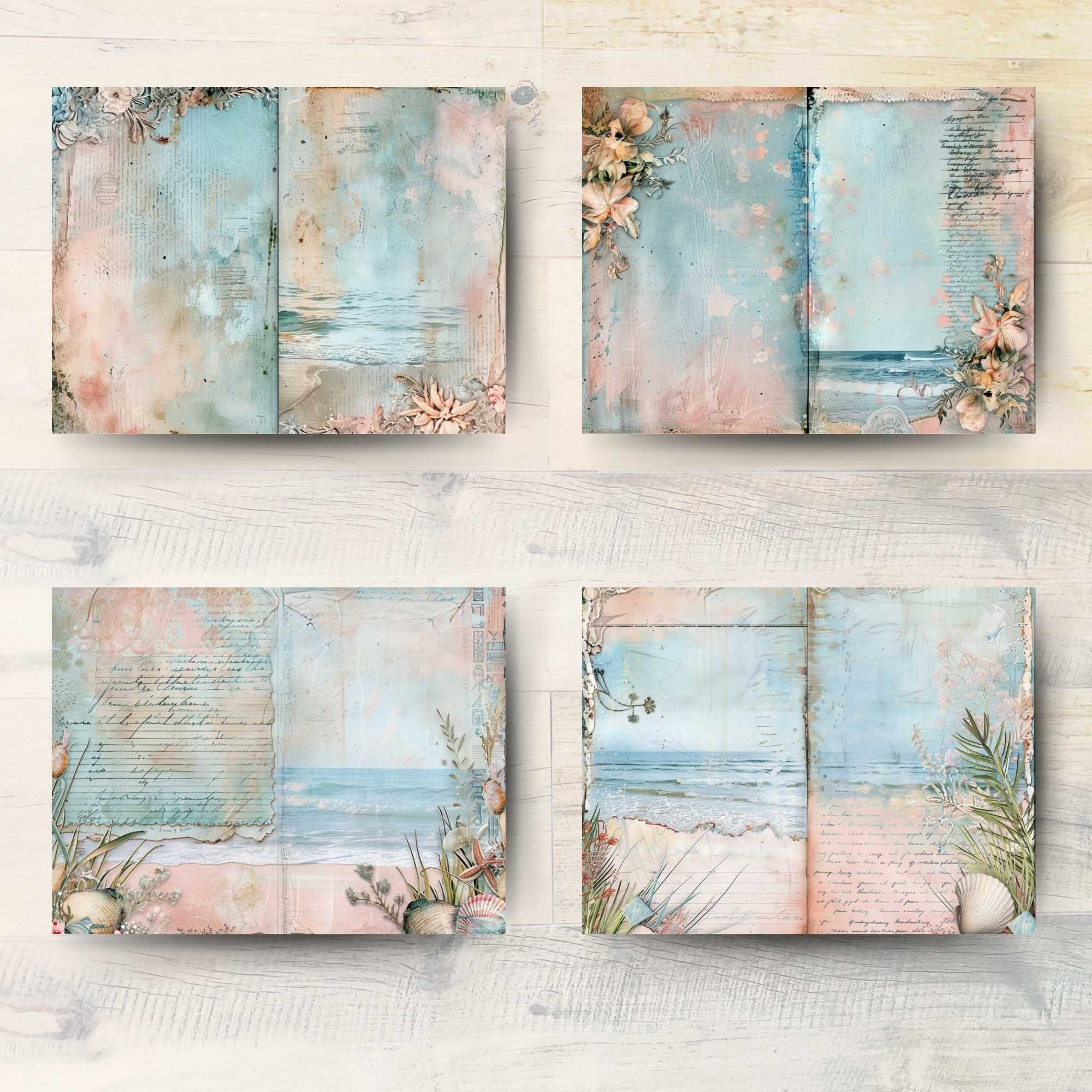 Beach Notes,coastal Journal Page,coastal Paper,beach Paper,beach Pages ...