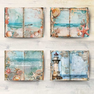 Beach Journal Pages, Scrappy Papers, Shabby Travel, Lighthouse Junk ...