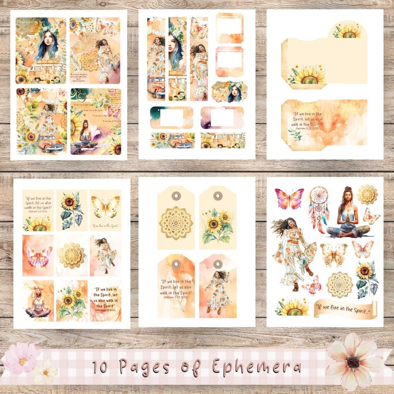 Devotional Prayer Folio Ephemera,christian Journal Kit,religious ...