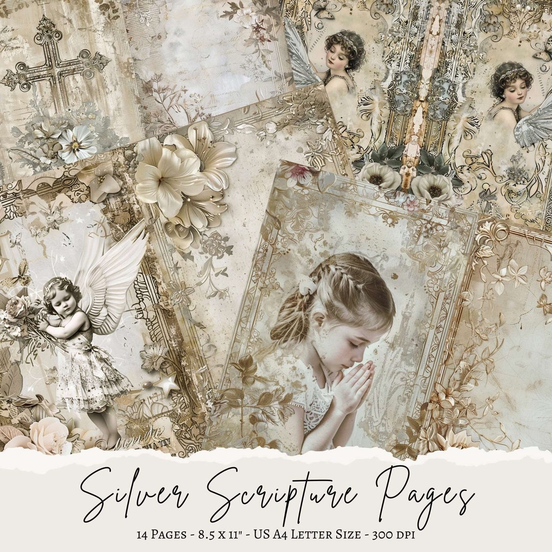 Silver Scripture, Junk Journal ,digital Download, Bible, Daily ...