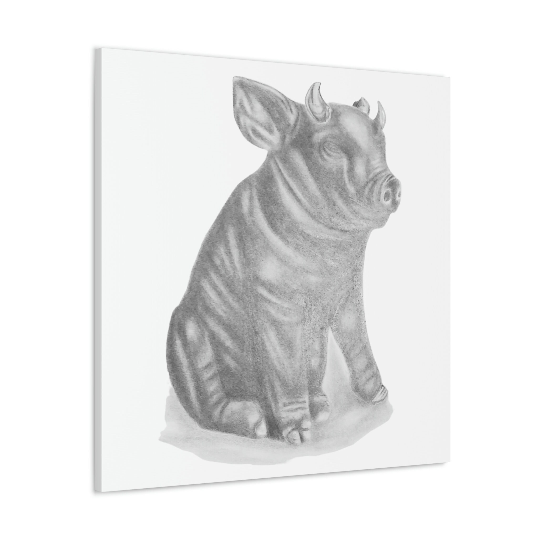 Horned Pig Saint Nicky Canvas Gallery Wraps - Etsy