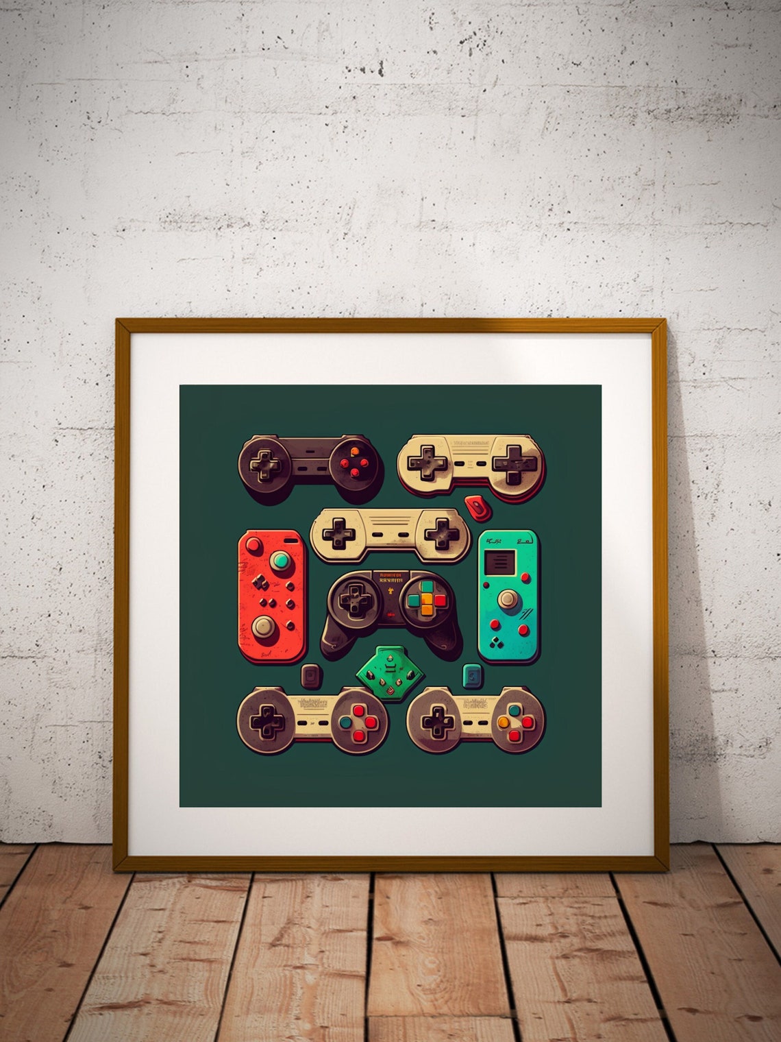 Printable Retro Handheld Game Consoles Poster, Birthday Gift for Gamers ...