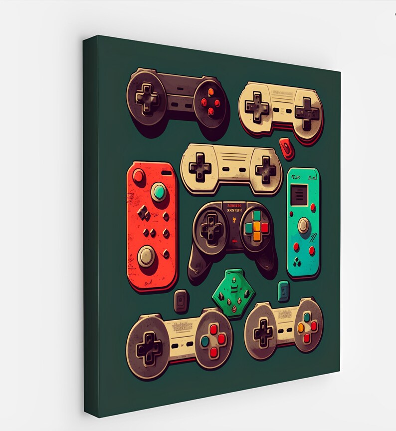 Printable Retro Handheld Game Consoles Poster, Birthday Gift for Gamers ...