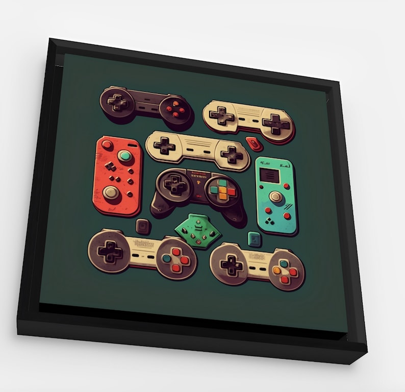 Printable Retro Handheld Game Consoles Poster, Birthday Gift for Gamers ...