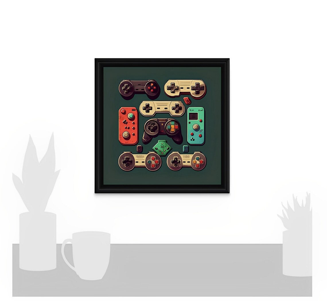 Printable Retro Handheld Game Consoles Poster, Birthday Gift for Gamers ...
