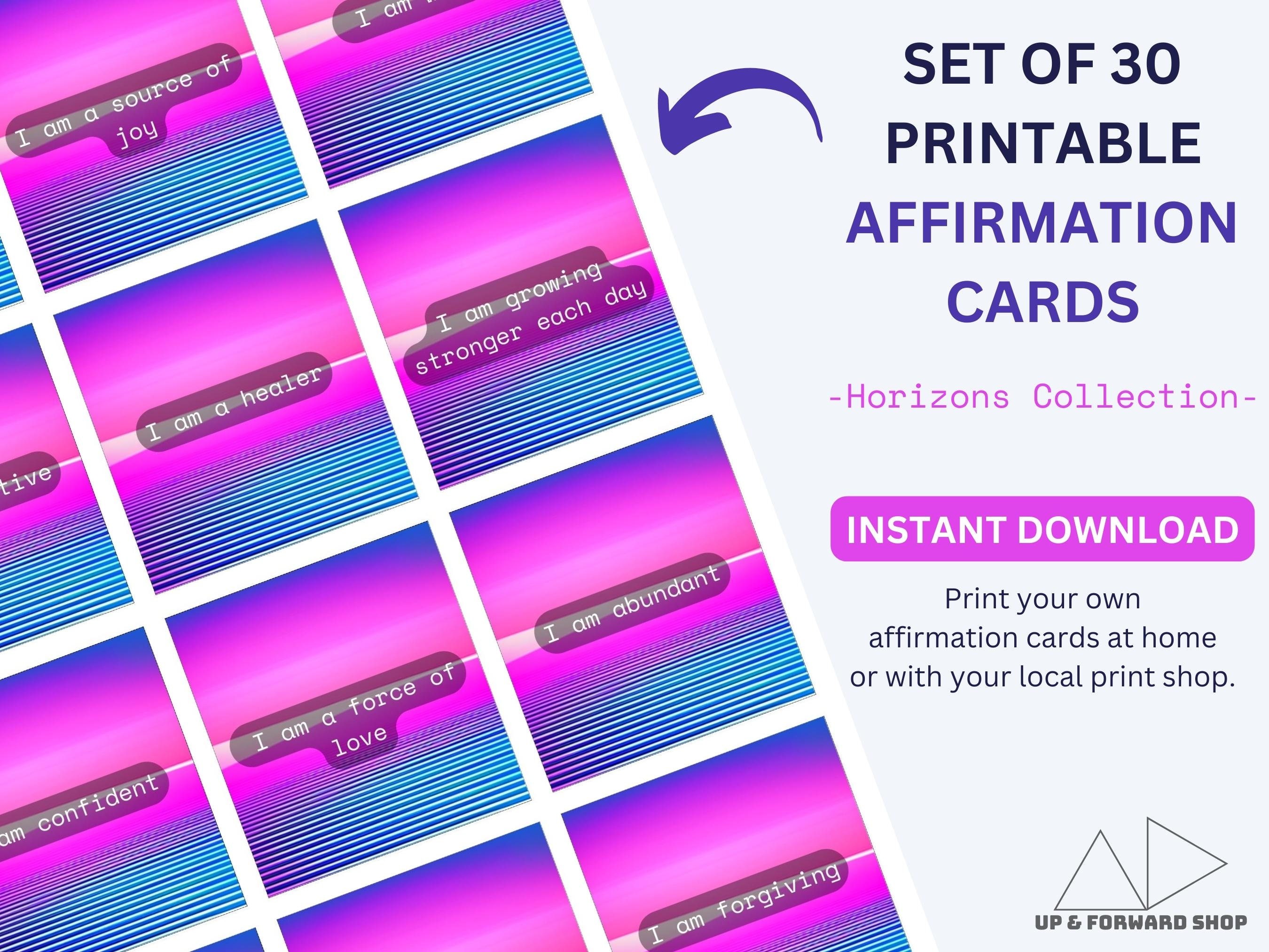 Printable i Am... Affirmation Cards Deck, Positive Quotes Digital ...