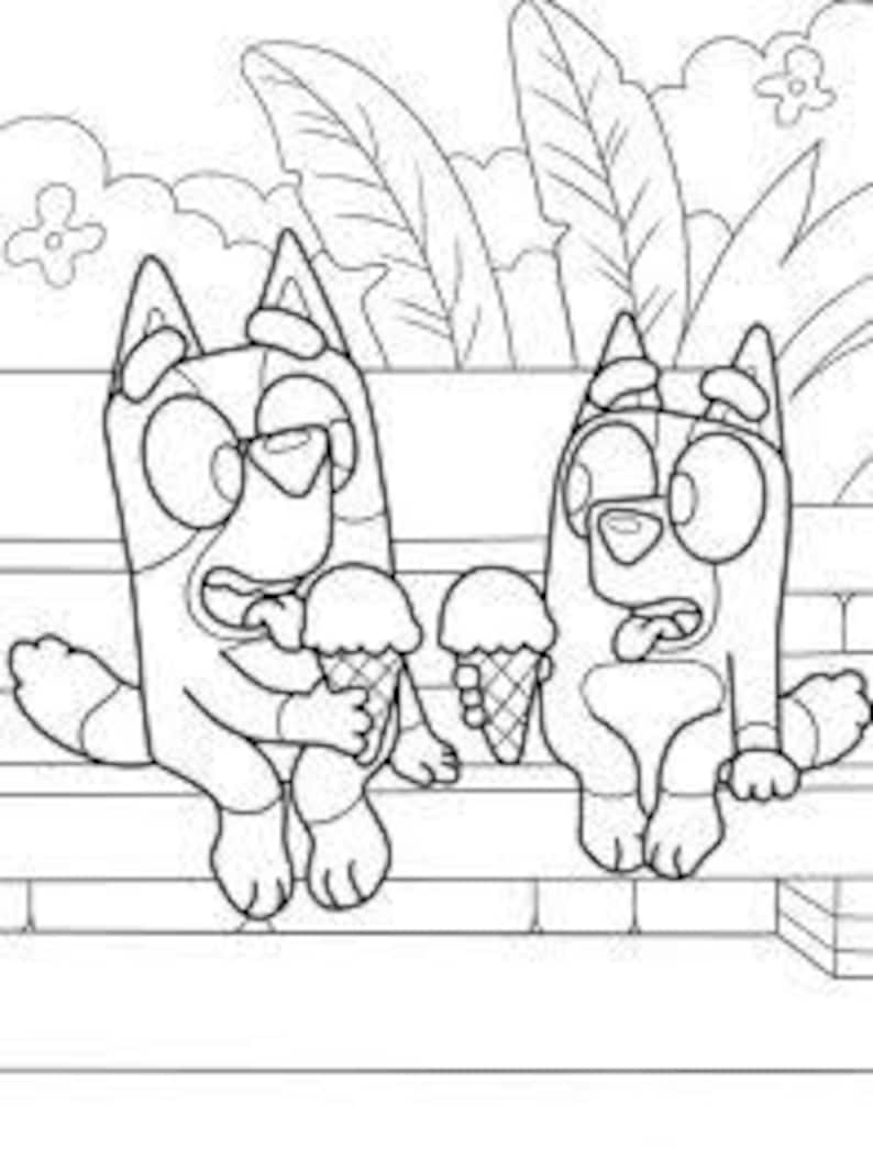 Bluey Coloring Pages PDF Printable – Kids Activity Book | Instant ...