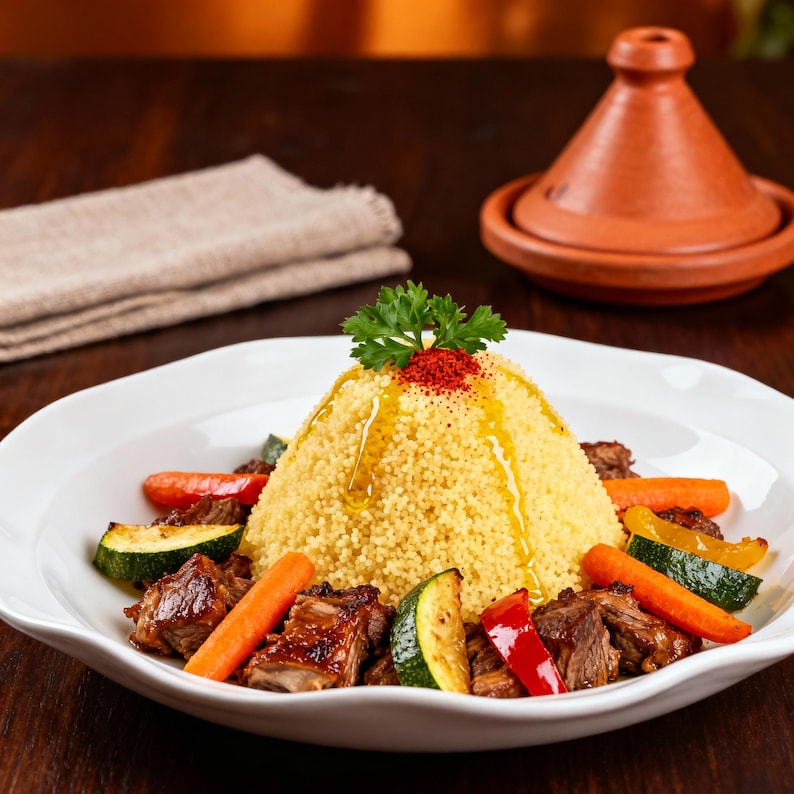 Authentic Moroccan Couscous Recipe PDF | Step-by-step Illustrated Guide | Traditional North ...