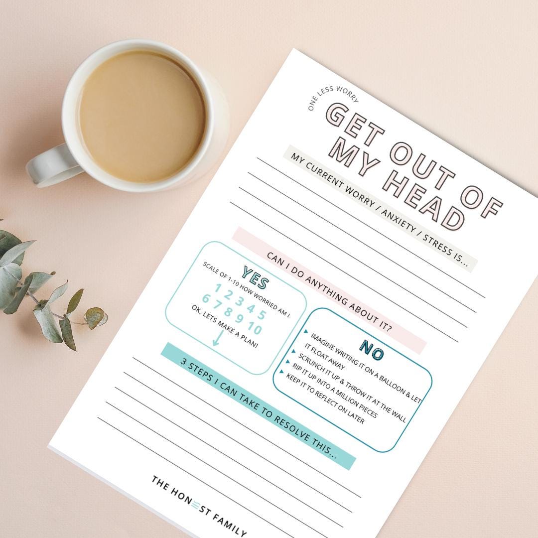 Get Out of My Head - A5 Mental Health Notepad - Stress - Anxiety ...