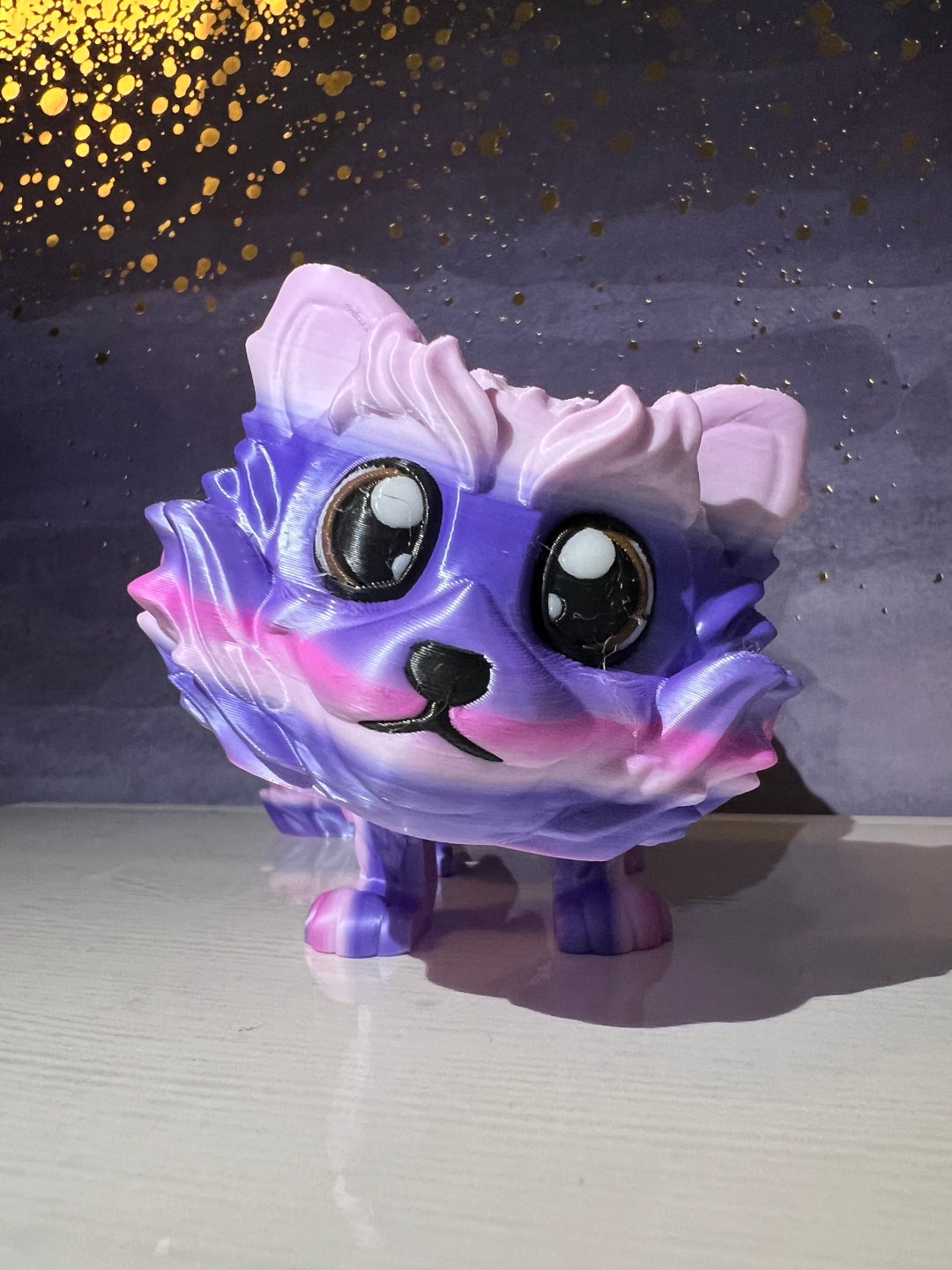 Red Panda - Pink/ Purple Rainbow Filament - 3D Printed Flexi Toy ...