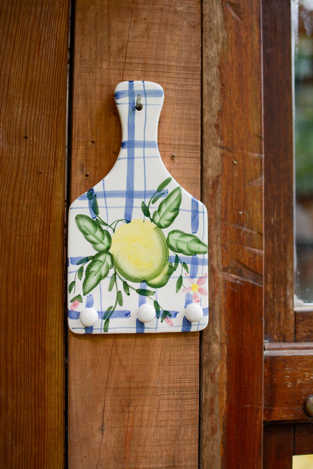 Vintage Kitchen Coat Rack – Lemon Ceramic Wall Hook – Italian Kitchen ...