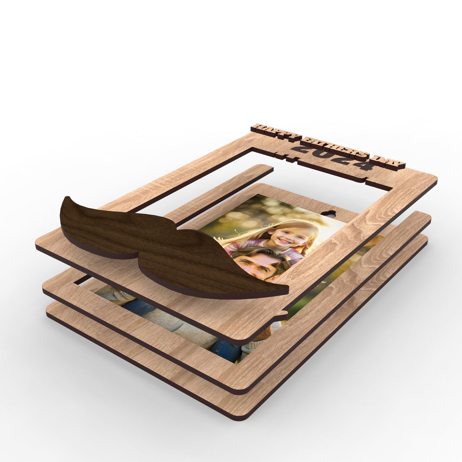 Happy Father's Day Photo Frames | Fathers Day Gift | Mustache Frame SVG ...