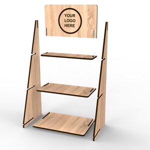 Laser Cut Display Stand Svg Files,3 Shelves Display Stand Svg Files ...