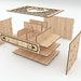 Laser Cut Jewelry Box With Drawers, Jewelry Box for Women, Wooden Gift ...
