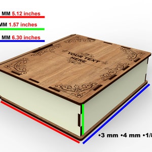 Book Box Laser File, Slider Book Box, Book Jewelry Box, Book Lover Box ...
