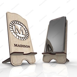 Phone Stand Holder Laser Cut Svg Files | 26 Letters Vector Files for ...
