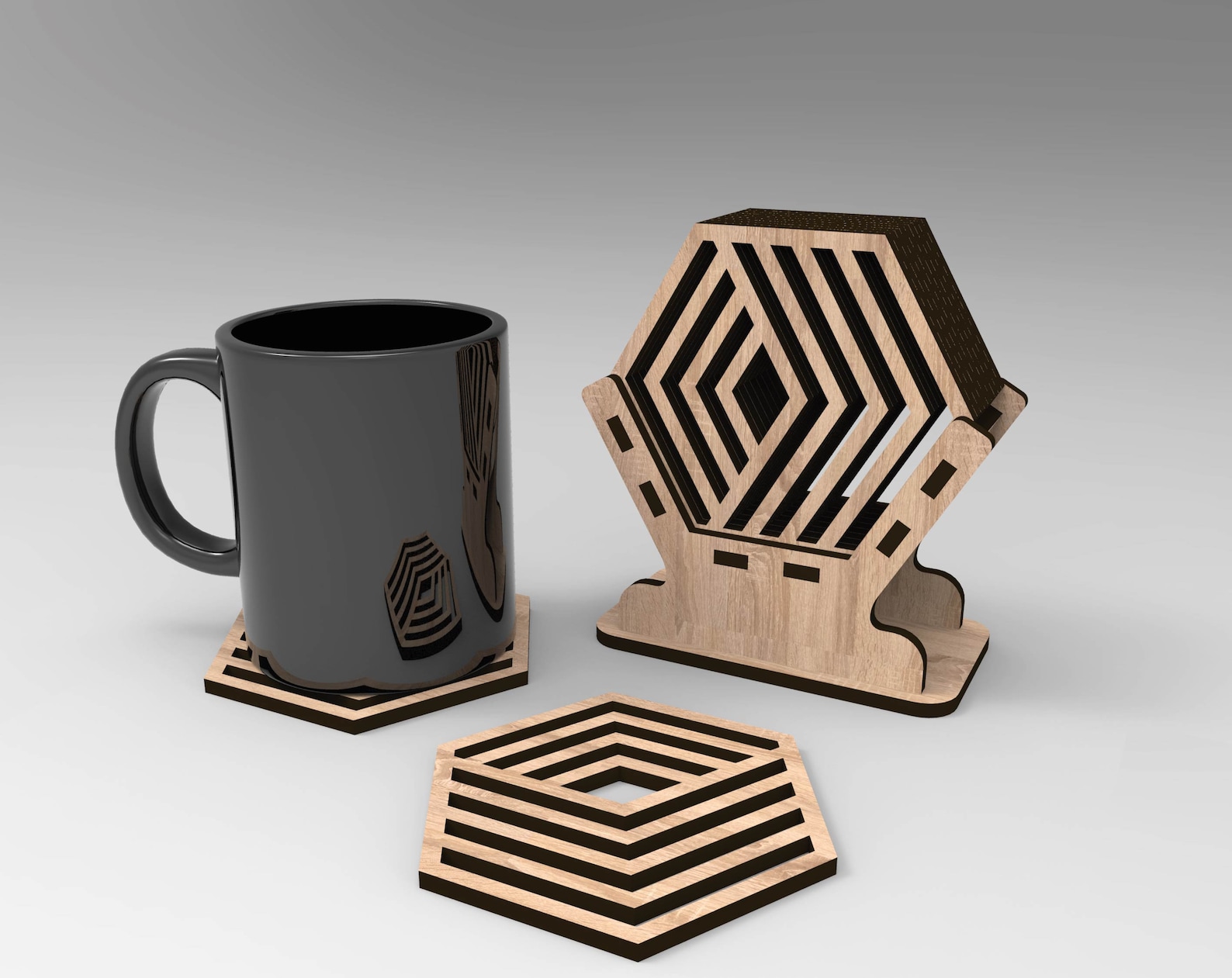 Laser Cut Boxed Coasters Svg Files, Modern Designs in SVG Format for ...