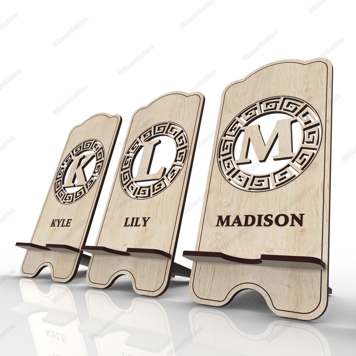 Phone Stand Laser Cut Svg Files | 26 Letters Vector Files for Laser ...
