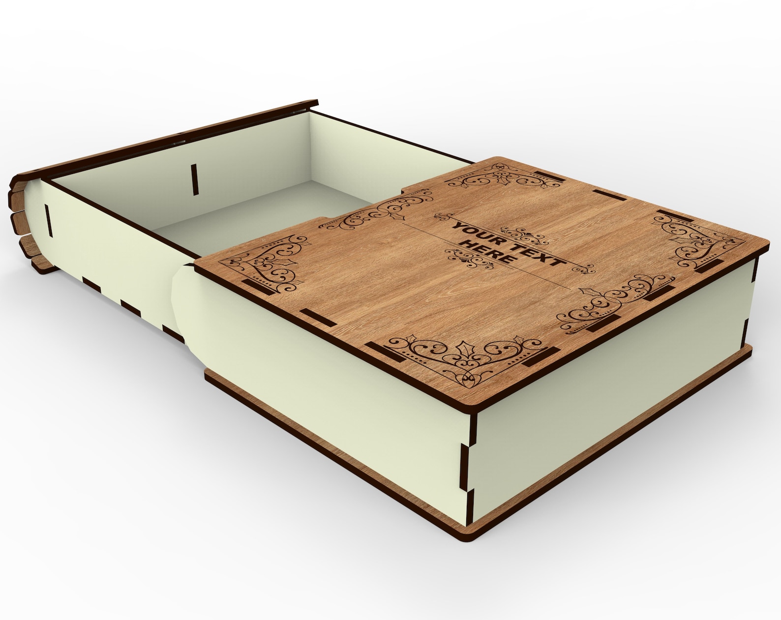 Book Shaped Wooden Storage Box Laser Cut SVG Files, Book Lovers and ...