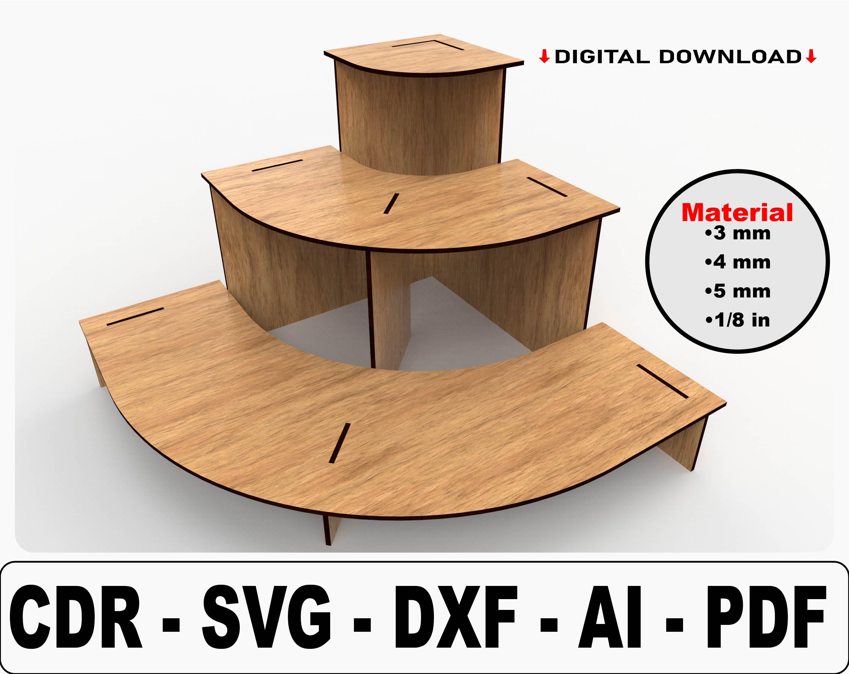 Laser Cut Display Stand Svg Files, Retail Stand ,portable Store Display ...