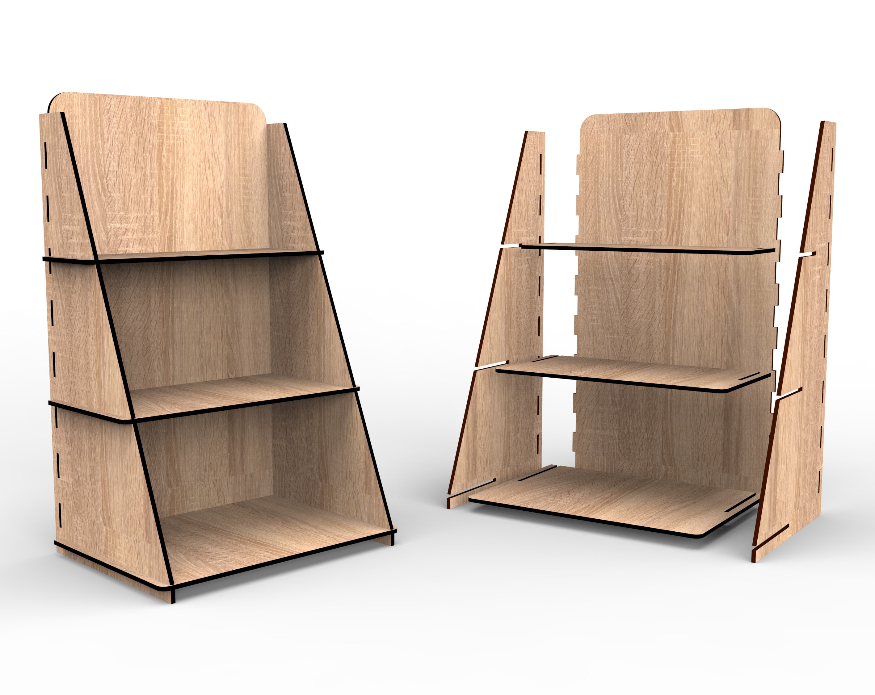 Laser Cut Display Stand Svg Files 3/4/5 Shelves Display - Etsy UK