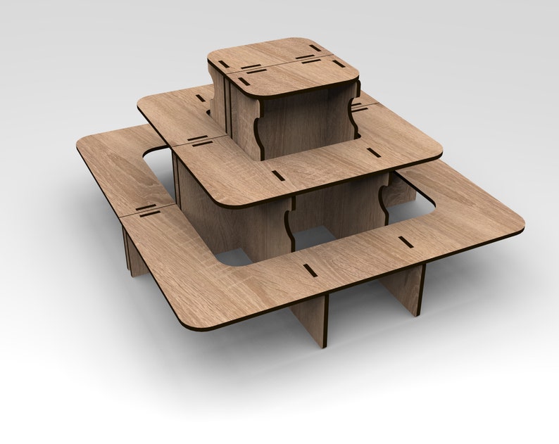 Laser Cut Display Stand Svg Files 3 Shelf Retail Stand Files - Etsy UK