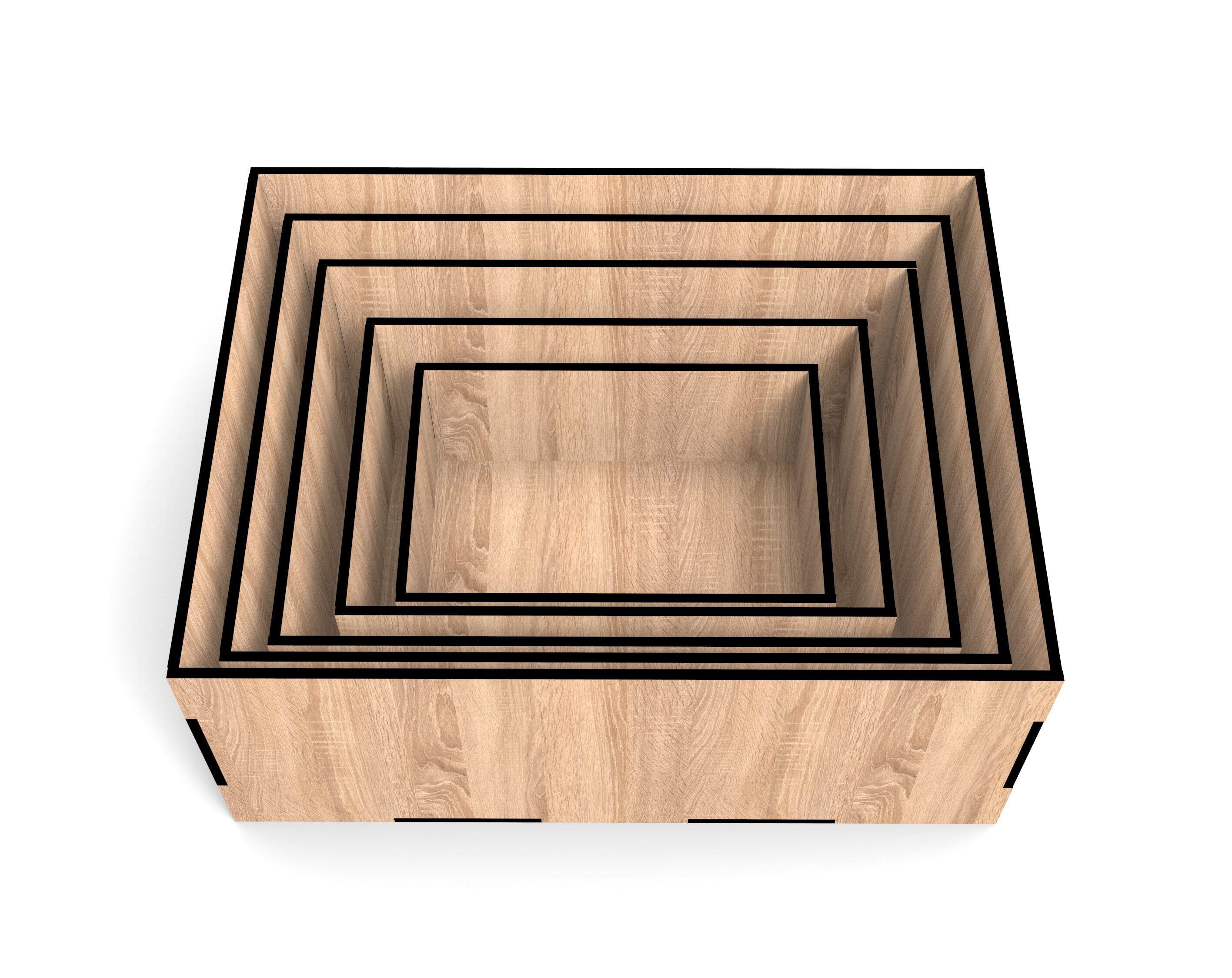 Box Bundle SVG Files for Laser Cut Wood Storage Boxes, 5 Sizes Digital ...