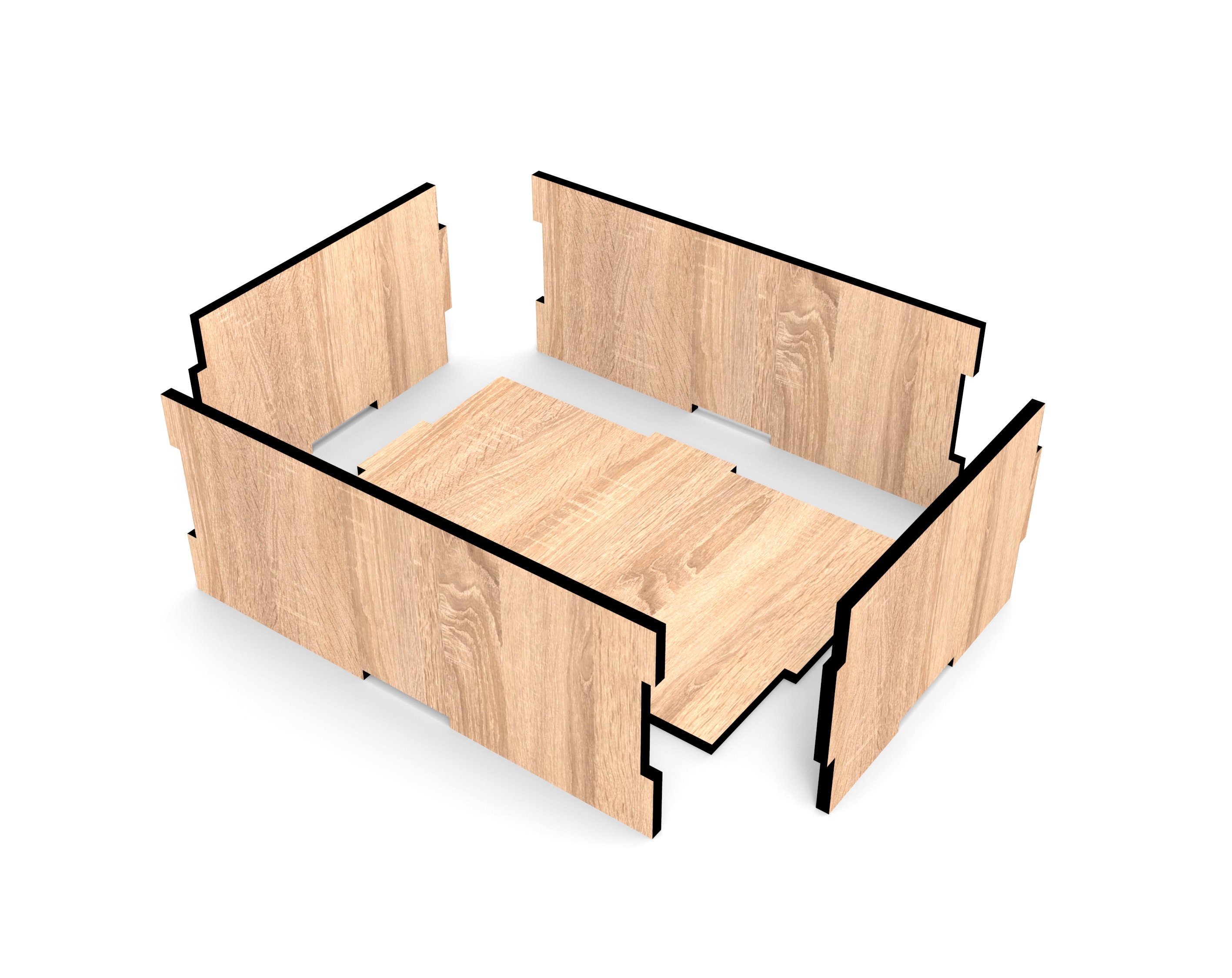 Box Bundle SVG Files for Laser Cut Wood Storage Boxes, 5 Sizes Digital ...