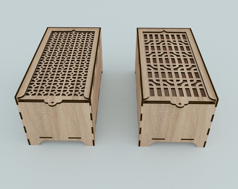 Box With Slide Lid Laser Cut File, Decorative Wooden Gift Box, Gift Box ...