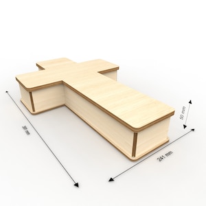 Cross Box Svg Laser Cut Files | Jesus Cross Box for Baptism | First ...