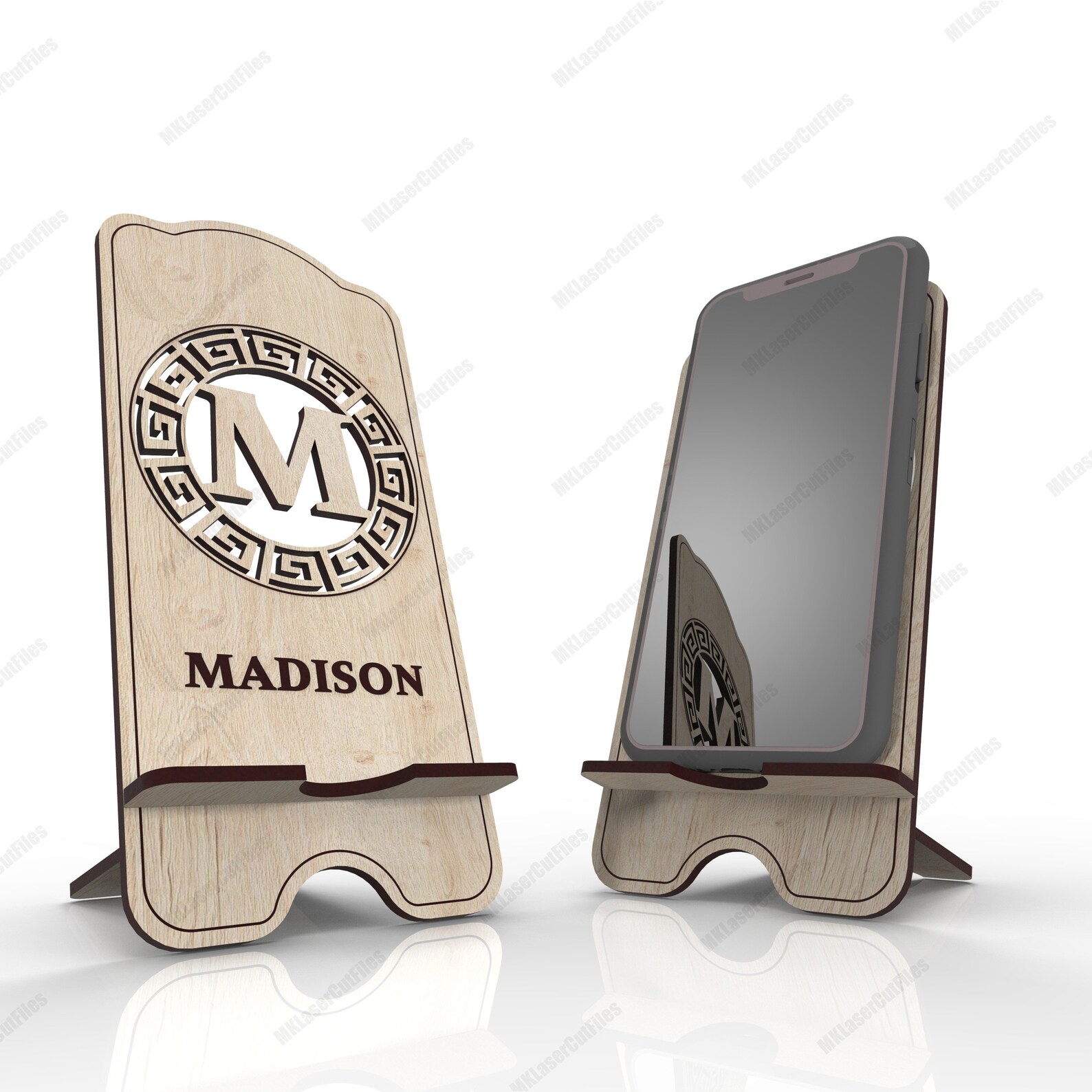 Phone Stand Laser Cut Svg Files | 26 Letters Vector Files for Laser ...