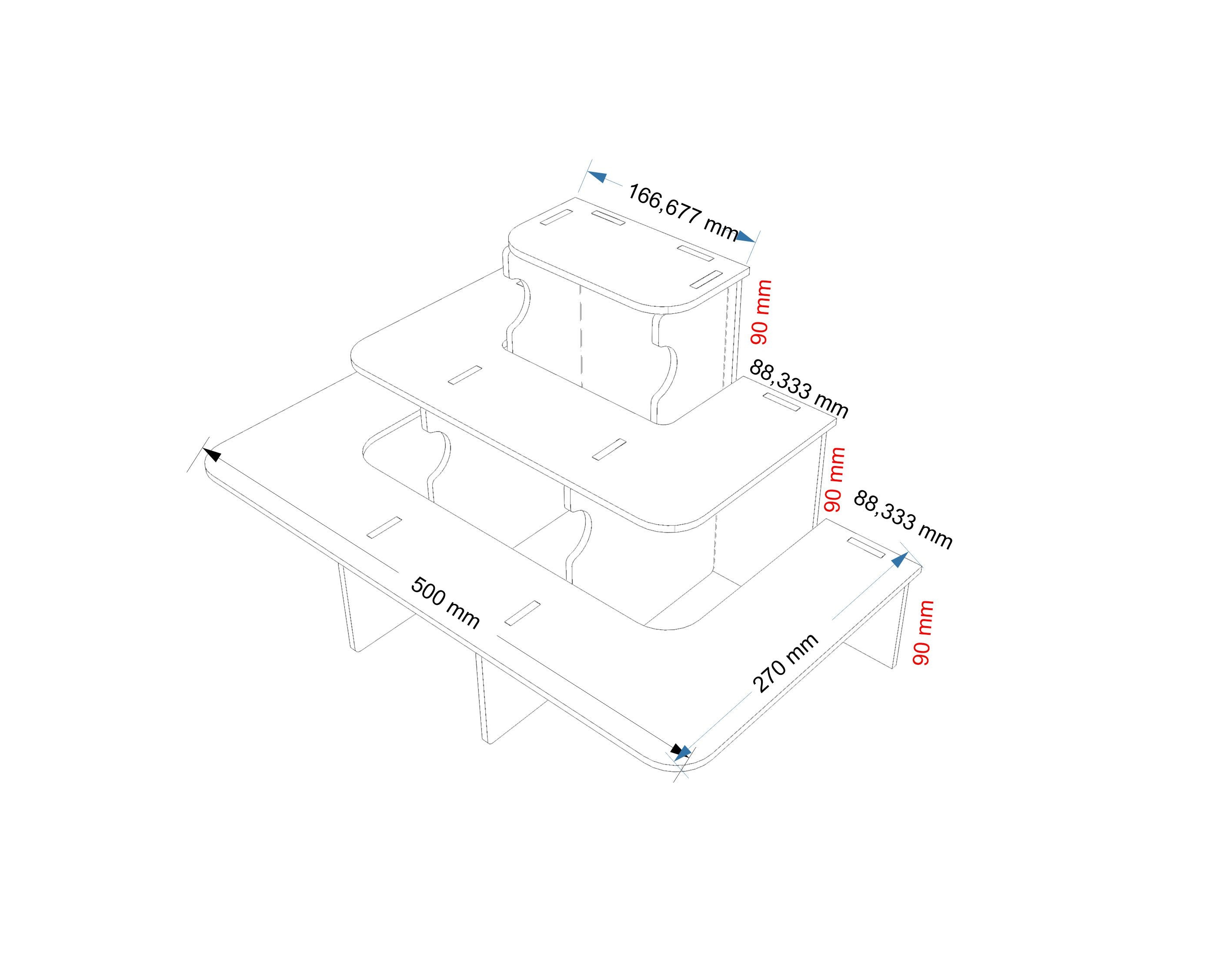 Laser Cut Display Stand Svg Files 3 Shelf Retail Stand Files - Etsy UK