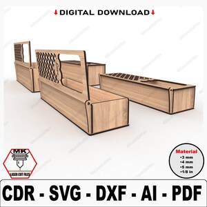Rose Box Laser Cut Files | Gift for Mother & Valentines Day | Digital ...