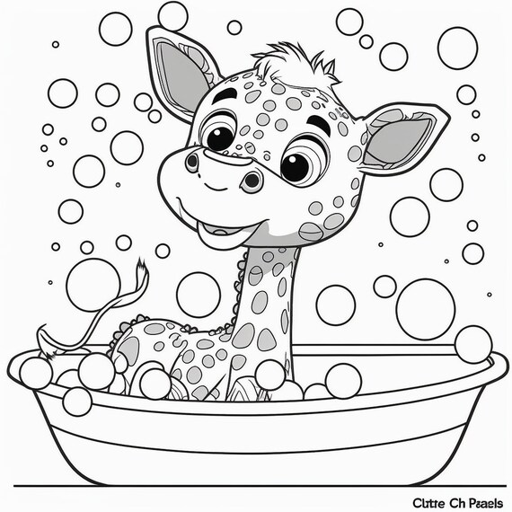 Bubble Bath Coloring Page