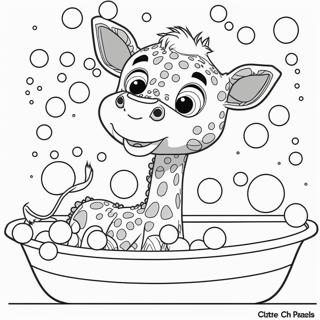 Take A Bath Coloring Page