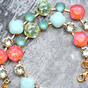 Celery,Orange Mint Kette,Kristall Kette,Collet Kette,Anna Wintour ...