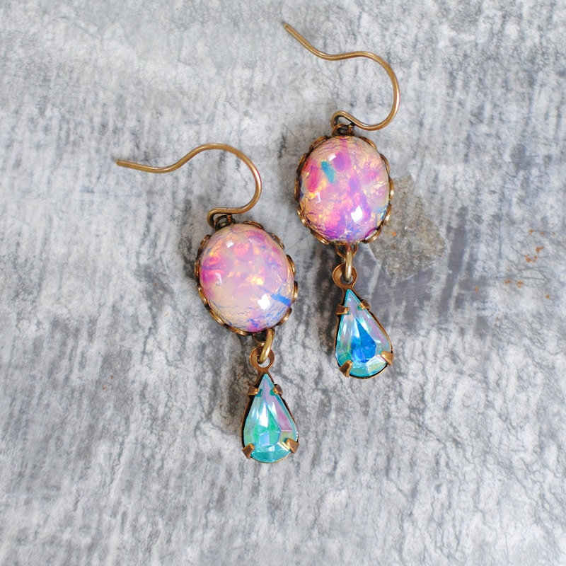Opal Glass Drop - Etsy UK