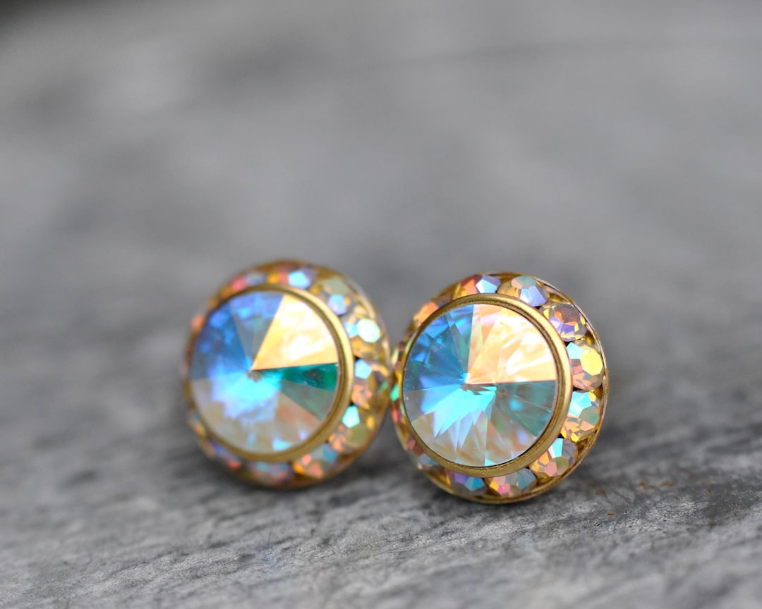 Aurora Borealis, Pastel Rainbow, Made With Vintage Swarovski, Northern ...