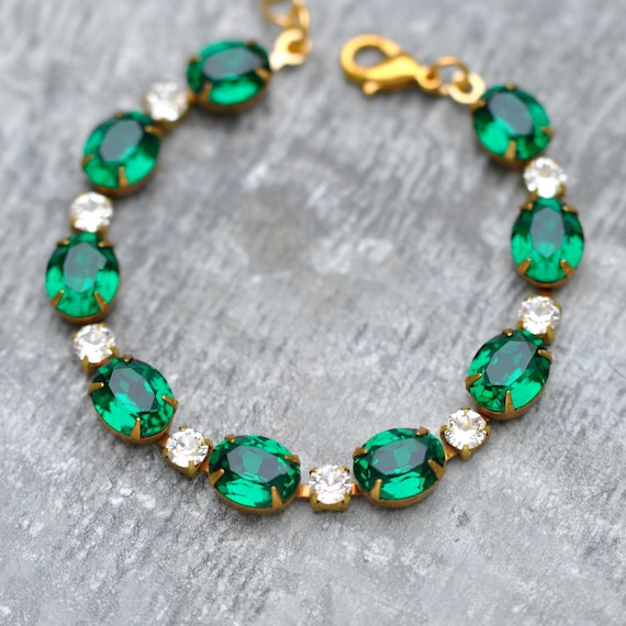 Swarovski emerald bracelet store