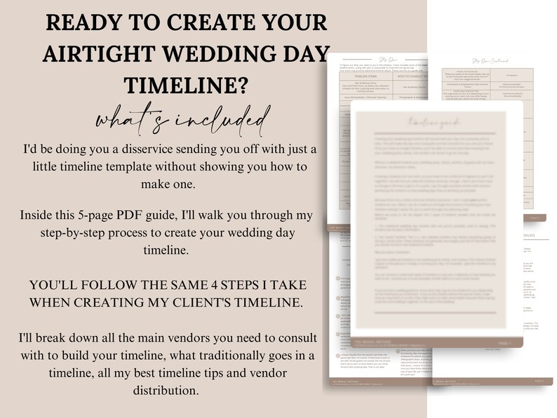 Wedding Timeline Template & Guide Wedding Party Timeline - Etsy