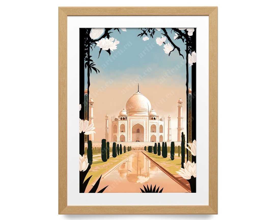 Taj Mahal, Indian Architecture, 2D Illustration, Digital Art ...