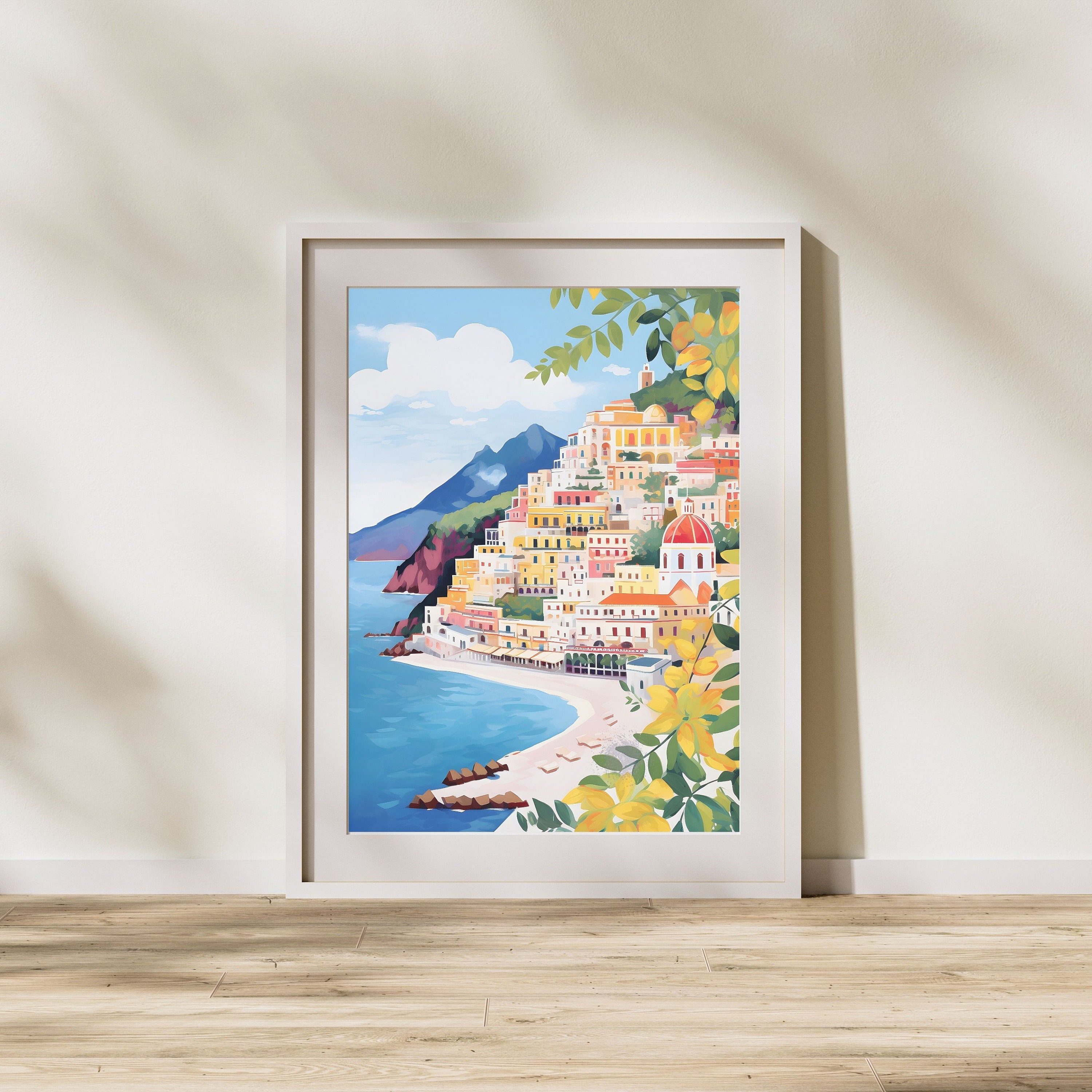 Positano Wall Art Print, Amalfi Coast Travel Print, Printable Poster ...