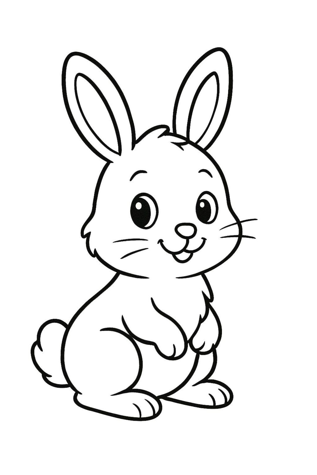 Cute Rabbit Coloring Pages for Kids - Etsy