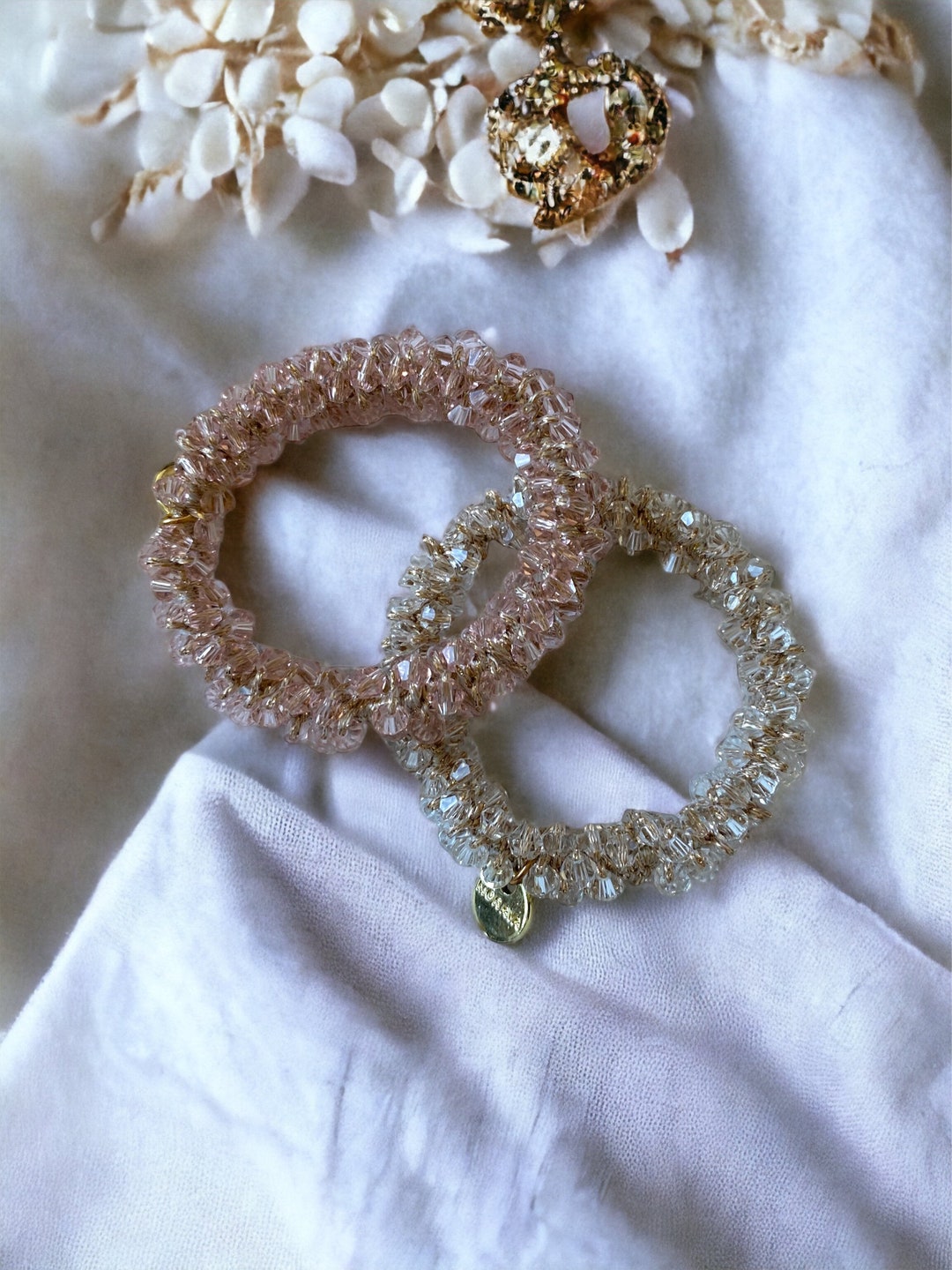 Beads Elastic Hair Tie/hair Accessories/ponytail Holder/crystal Hair ...