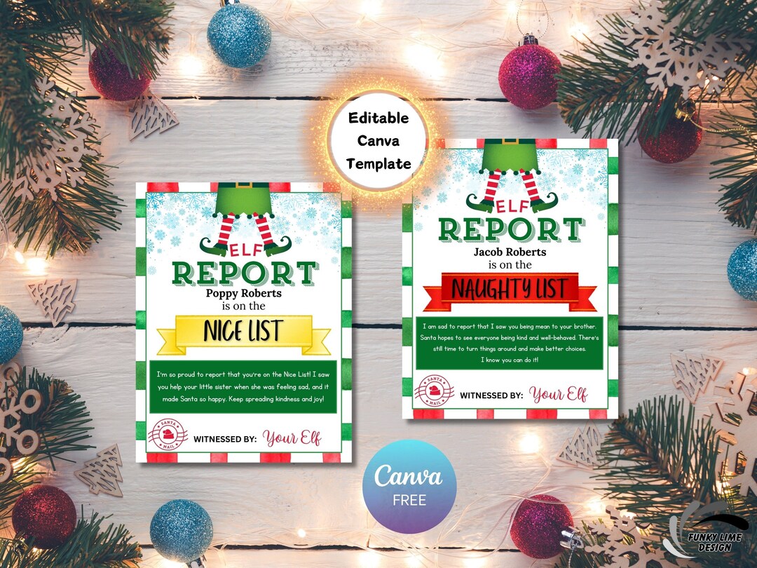 Elf Report Notice Printables, Warning Notice and Good Behavior Notice ...
