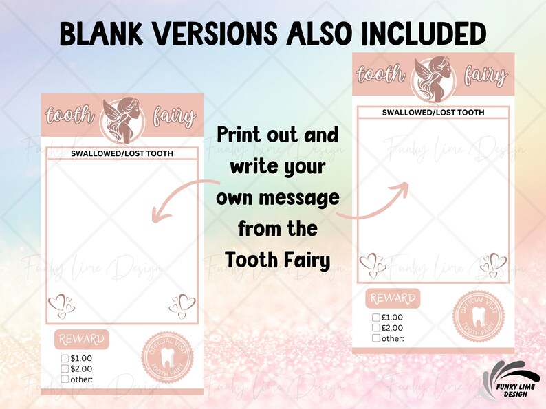 Swallowed Tooth Fairy Letter, Instant Download, Lost or Missing Tooth ...