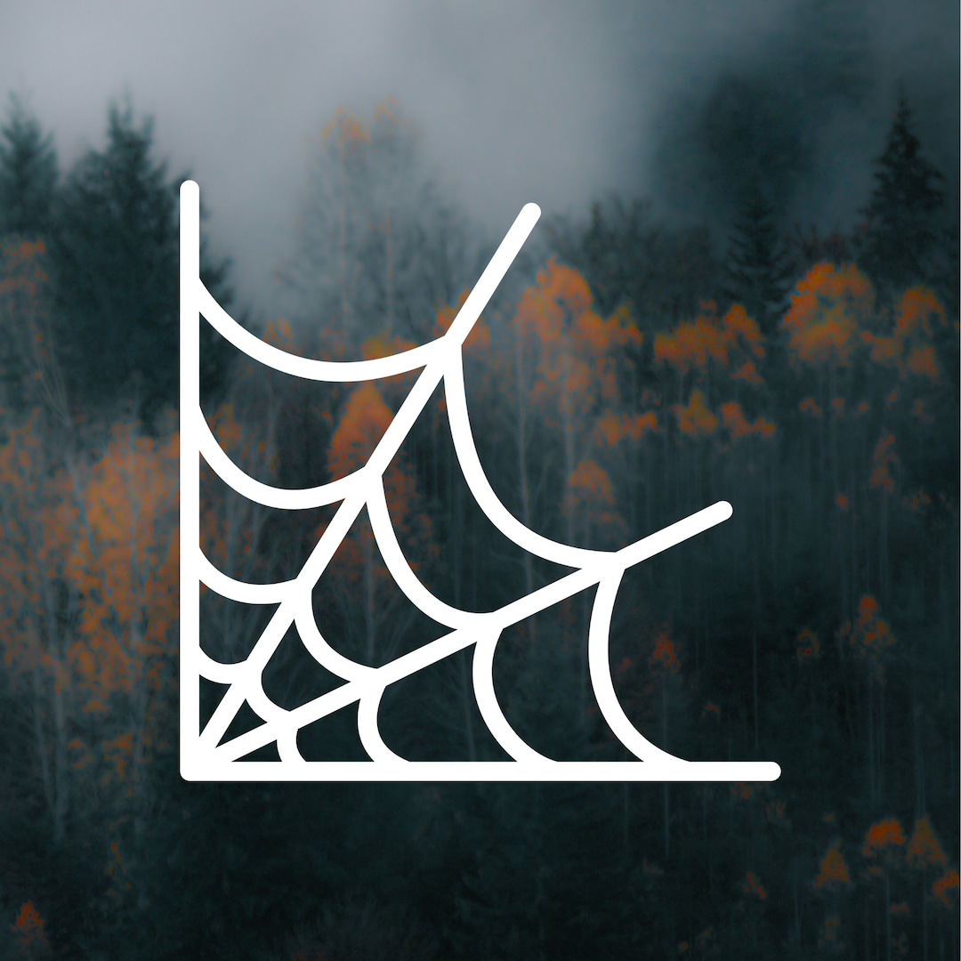 Spider Web Cobweb Corner Die Cut Vinyl Sticker Multiple Colours and ...